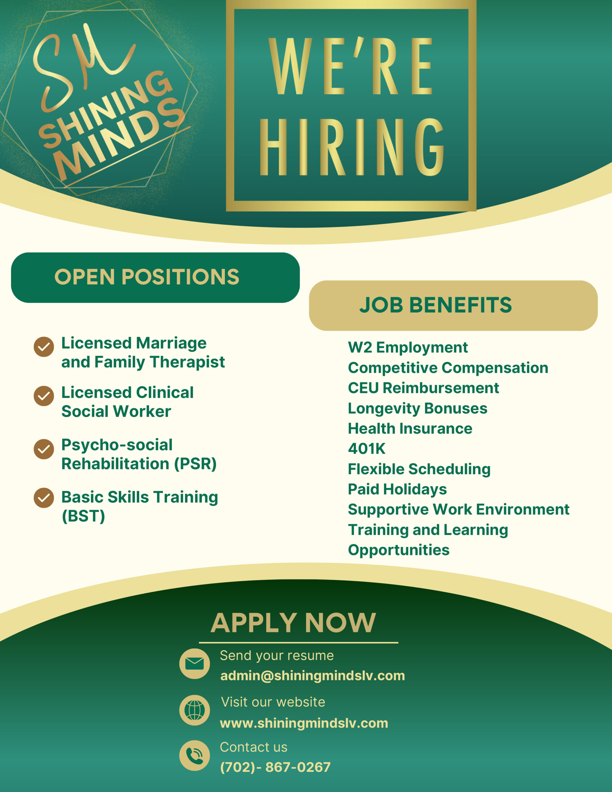 Employment - Shining Minds